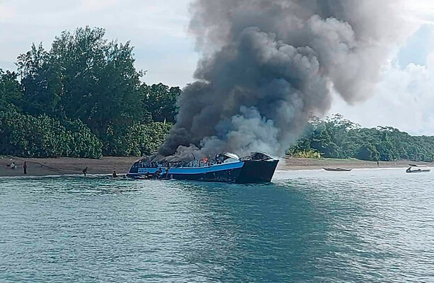 Seven dead and more than 120 rescued from water after ferry fire in ...