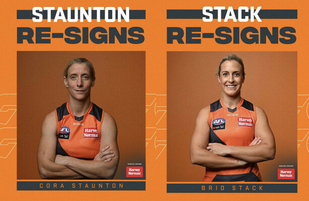 Cora Staunton and Bríd Stack re-sign for Greater Western Sydney Giants