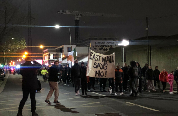 East Wall protesters block Port Tunnel a second time over asylum seeker ...