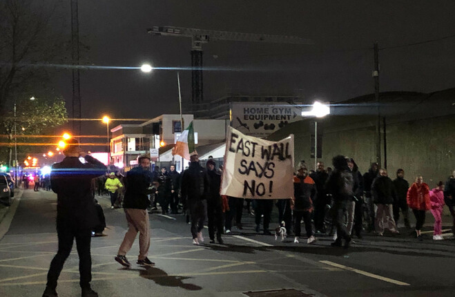 East Wall protesters block Port Tunnel a second time over asylum seeker ...