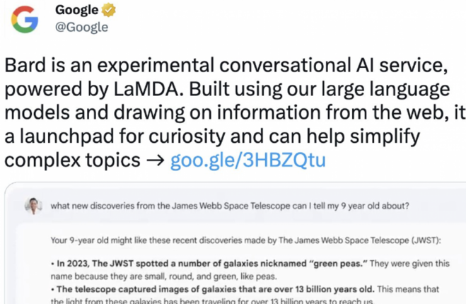 Mistake in ad for Google's new artificial intelligence bot causes share ... Mistake in ad for Google's new artificial intelligence bot causes share ...