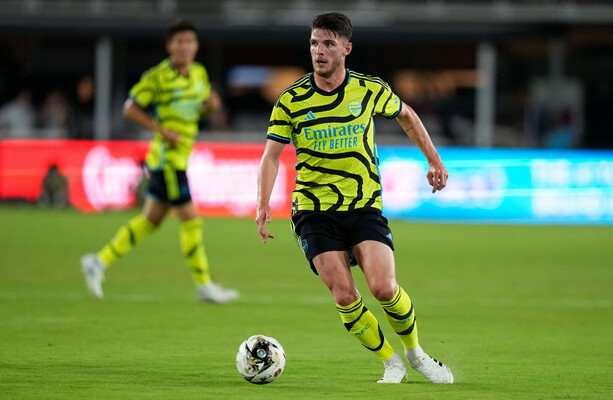 Declan Rice makes debut as Arsenal crush Wayne Rooney's All Stars