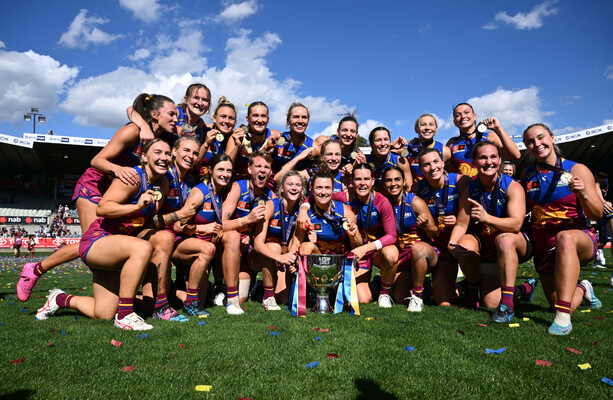 Orla O'Dwyer and Jennifer Dunne help Brisbane Lions to AFLW glory