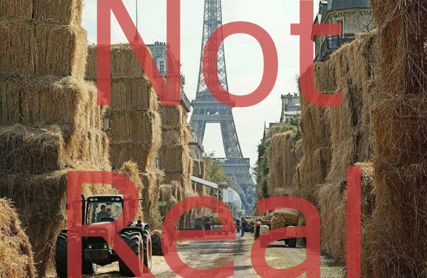 Debunked: Image of mountainous hay bales before Eiffel Tower is not a ...