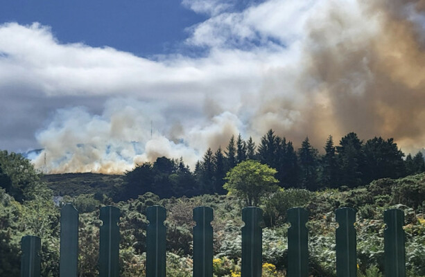 Emergency services attending gorse fire in the Dublin Mountains as ...