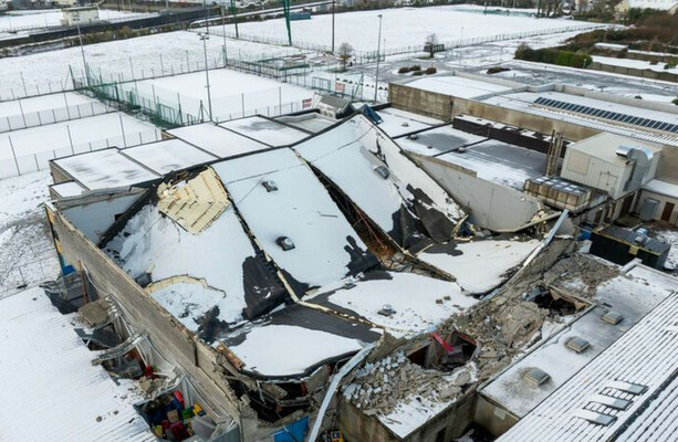 Roof of sports complex collapses in Tralee amid heavy snow