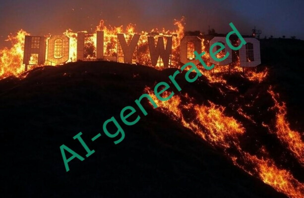 Debunked: The Hollywood sign still stands, despite AI-generated images ...