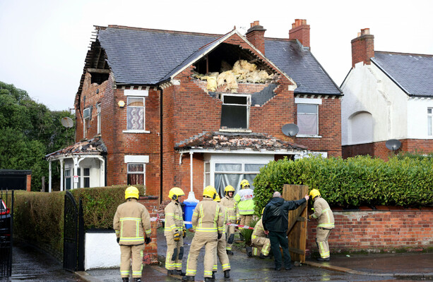 Falling tree slices through house in Newtownabbey as Storm Éowyn causes ...