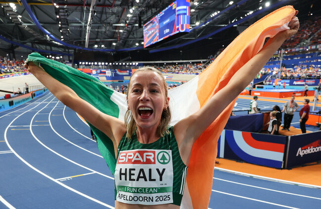 Sarah Healy claims stunning gold medal in 3000m final · The 42