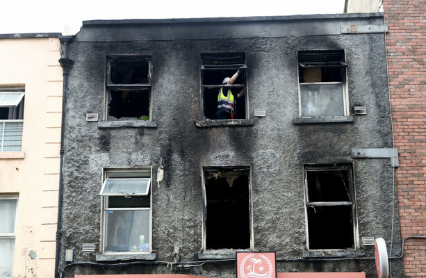 Three people hospitalised after fire breaks out at Dublin city premises