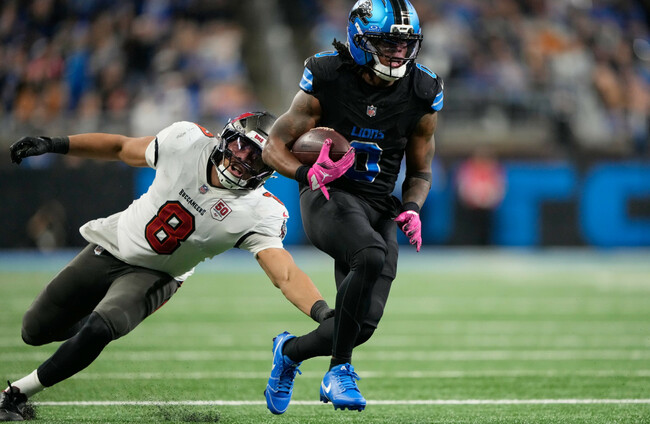 Gibbs' double helps Lions beat Buccaneers in Monday Night Football showdown