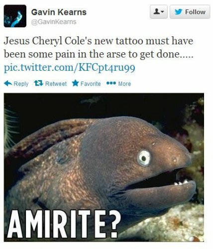 Cheryl Cole Ass Tatoo Oke