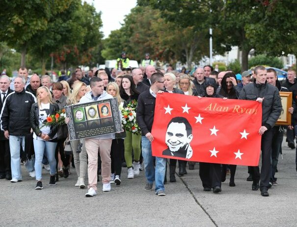 PICTURES: Huge garda presence for Alan Ryan anniversary march