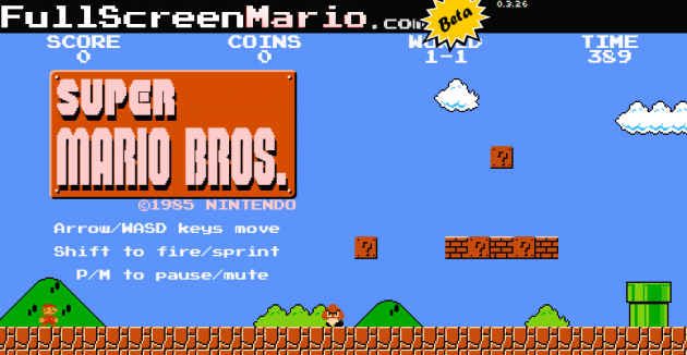 You can now play Super Mario Bros in your browser · The Daily Edge
