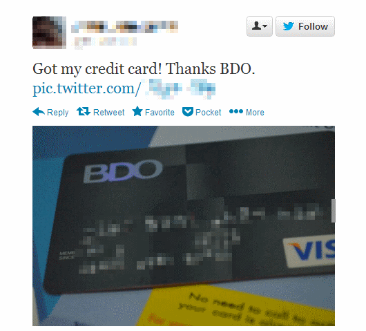 Everyone please stop posting your bank card details on Twitter