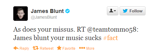 A complete collection of James Blunt's best comebacks on Twitter