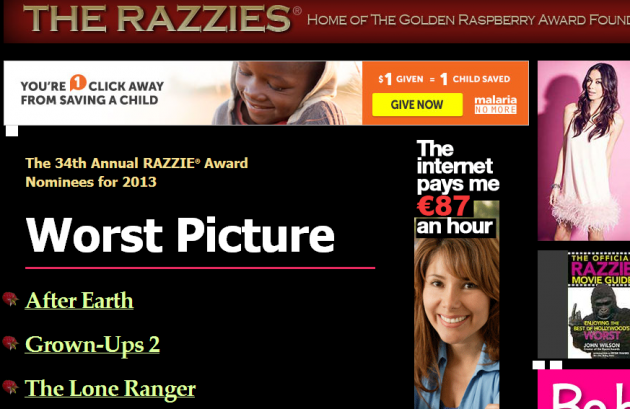 Razzie nominations announced to one giant collective groan