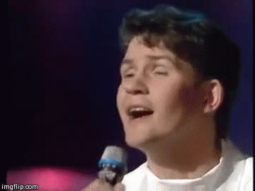 Johnny Logan and the Rock 'n' Roll Kids lads performing on the Late ...