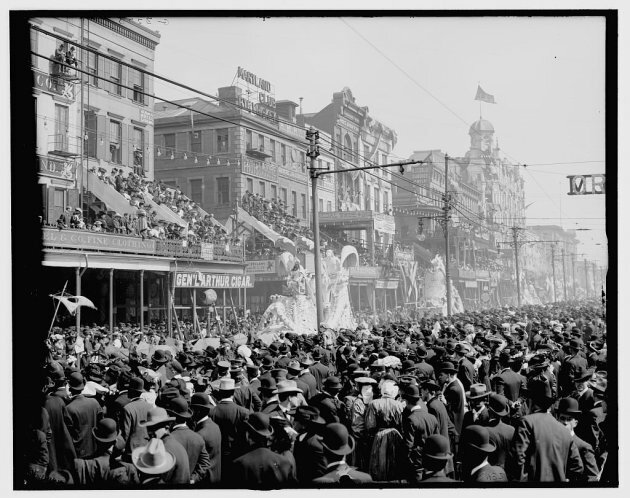 Mardi Gras in New Orleans a century ago was still a wild party