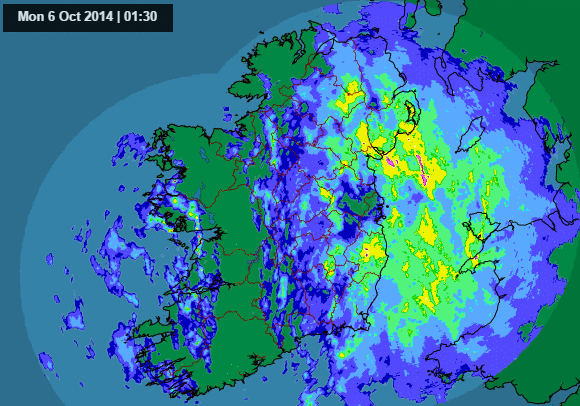 Here's how that storm looked above Ireland last night - in tweets and maps