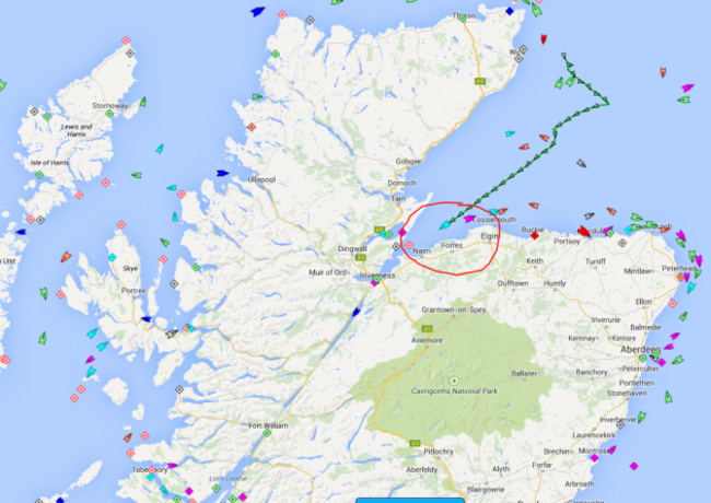Ship carrying radioactive concrete catches fire off Scotland