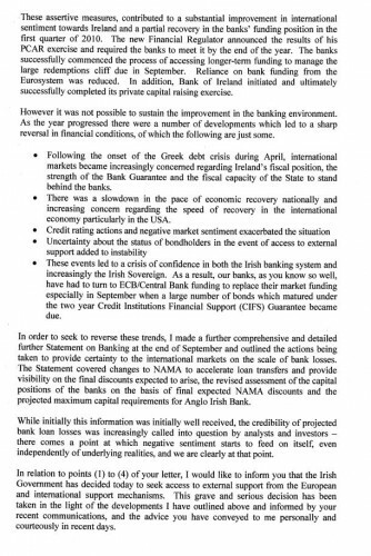 These are the letters sent between Brian Lenihan and the ECB before the ...