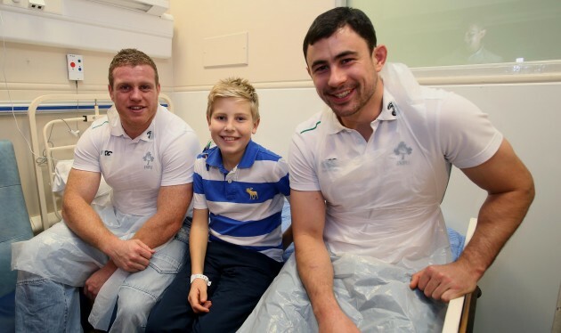 Joe Schmidt and the Ireland team visited Temple Street Children's Hospital