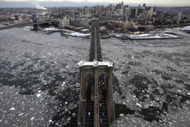 Manhattan surrounded by ice is the craziest - and most beautiful ...