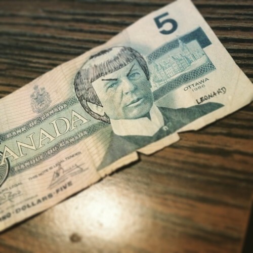 A bank in Canada is asking Star Trek fans to stop 'Spocking' fivers