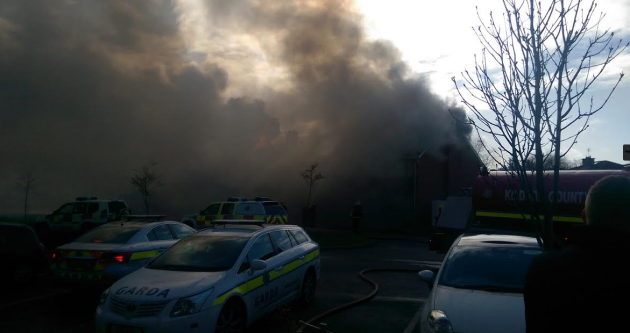 Man arrested after major fire in Newbridge that destroyed a line of houses
