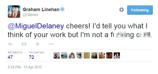 Graham Linehan ate the head off an Irish journalist who criticised ...