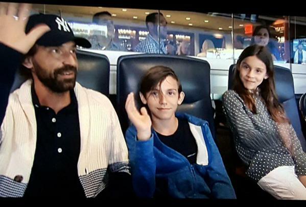 Pirlo and his family show up at Yankees game ahead of proposed move to MLS