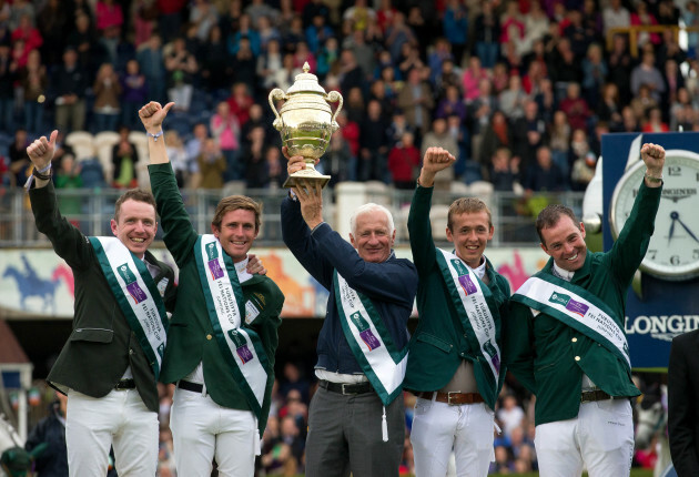 Giddy up... Ireland won the Aga Khan Trophy at the RDS this afternoon