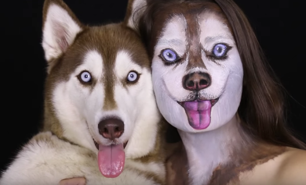 Watch: Woman transforms herself into dog using some amazing make-up skills