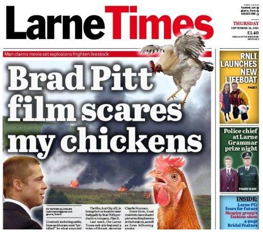 Brad Pitt is filming in Ireland and here’s the best headline about it