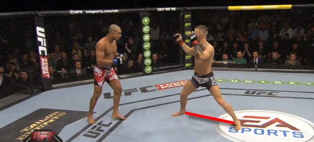 McGregor's wide stance a tempting target for Aldo's primary weapon