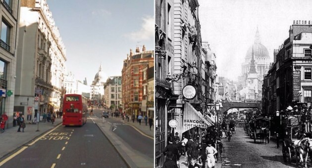 As it was: These photos compare London as it is now with how it was 100 ...