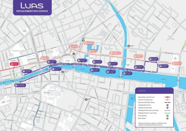 A load of Luas stops will be out of commission for two months from tonight