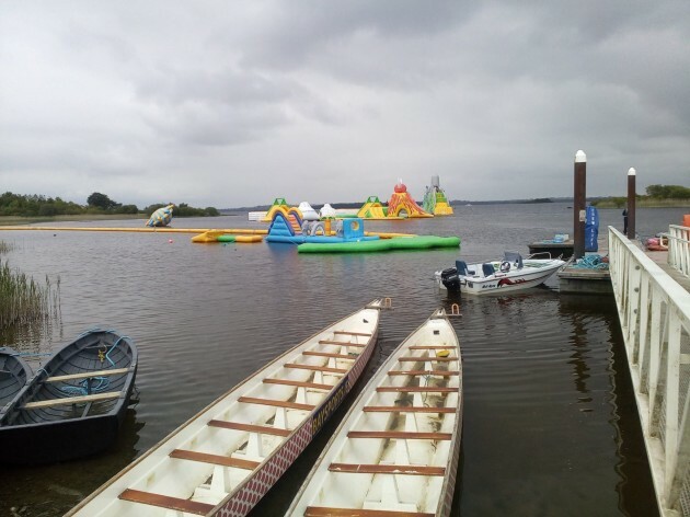 The world's largest inflatable water slide is on a lake in Athlone ...
