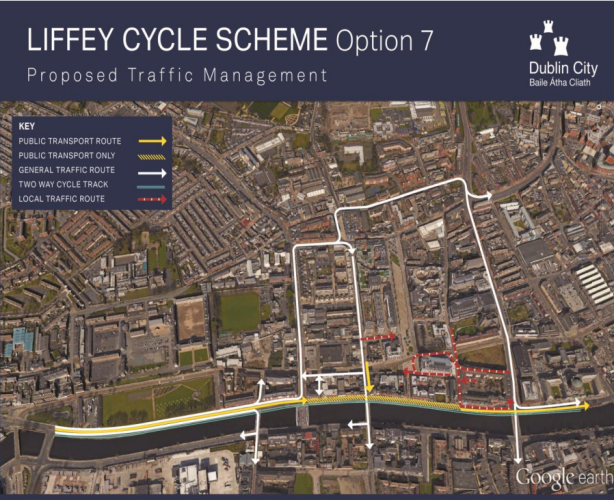 Council wants to ban cars and lorries from part of the quays in Dublin