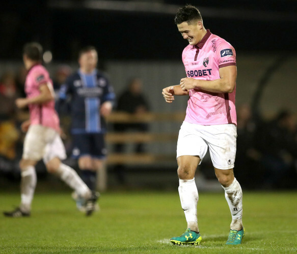 Watch hurling star Lee Chin score a cracking volley for Wexford Youths