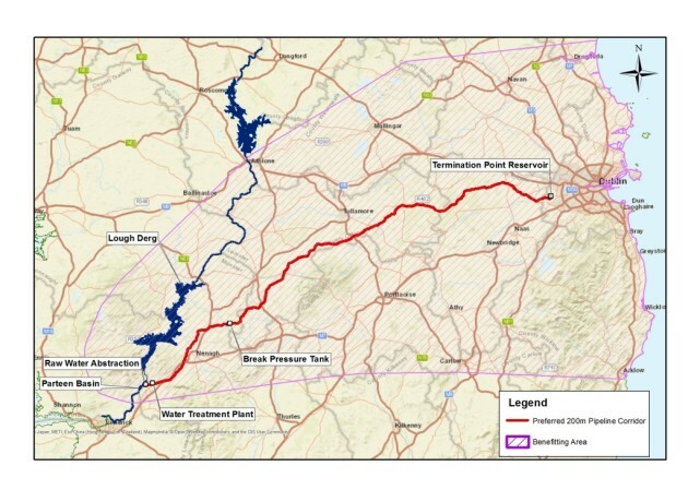 This is the route Irish Water wants its Shannon to Dublin pipeline to take