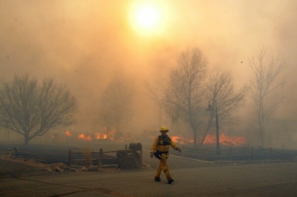 In pictures: Thousands evacuated as fires destroy Nevada homes