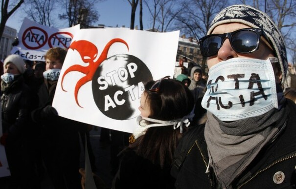 In pictures: Anti-ACTA protests held across Europe · TheJournal.ie