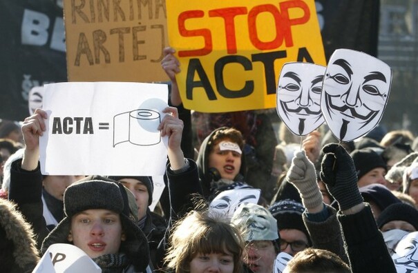 In pictures: Anti-ACTA protests held across Europe · TheJournal.ie