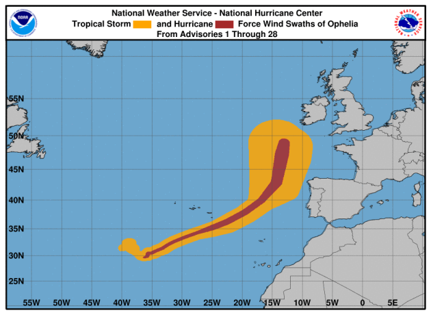 Ophelia: This is how the ex-Hurricane developed and became so strong