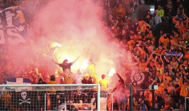 Fans put on an incredibly intense show as APOEL held Dortmund in Cyprus