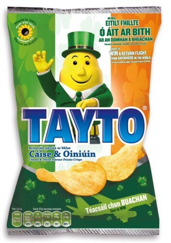 From now on, bags of Tayto will feature the flavour as Gaeilge