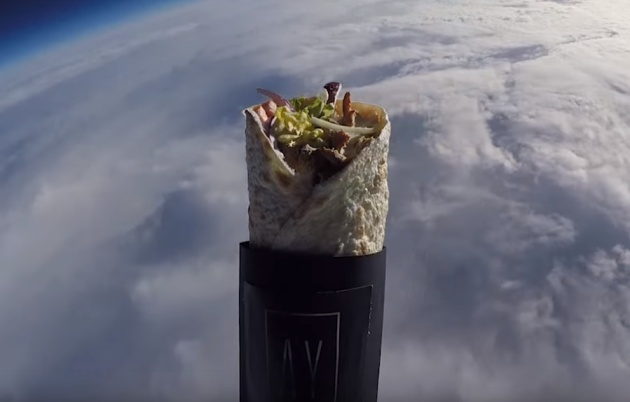 Someone sent a kebab into space, and it's strangely majestic
