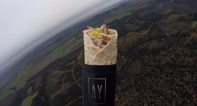 Someone sent a kebab into space, and it's strangely majestic